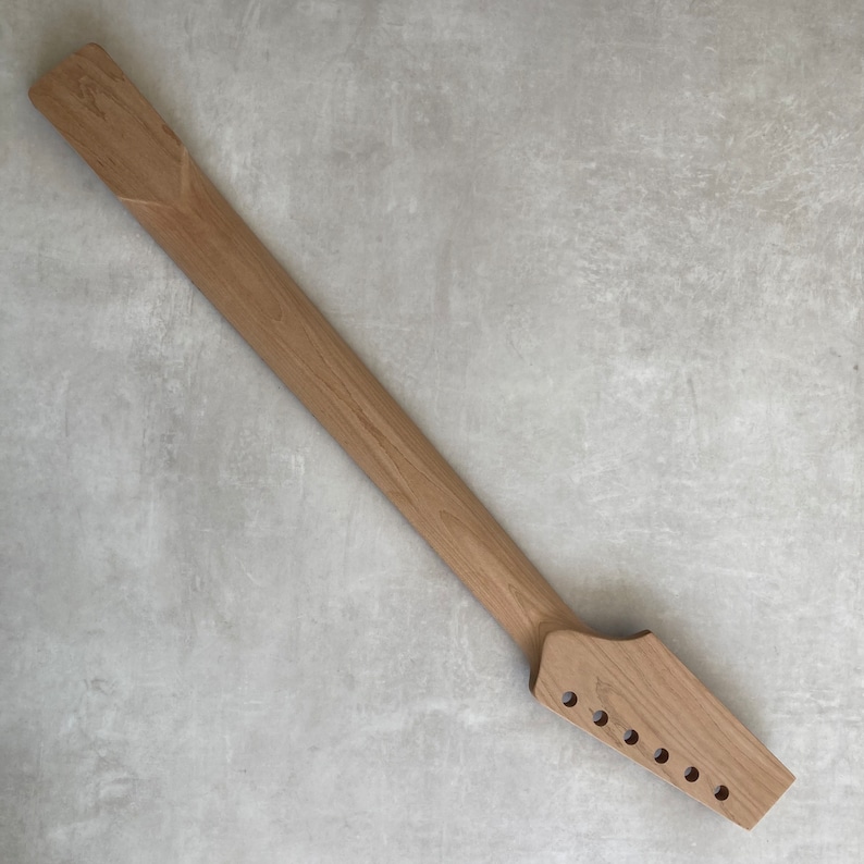 Unfinished Roasted Maple Half Paddle Guitar Neck With Round Heel for ...