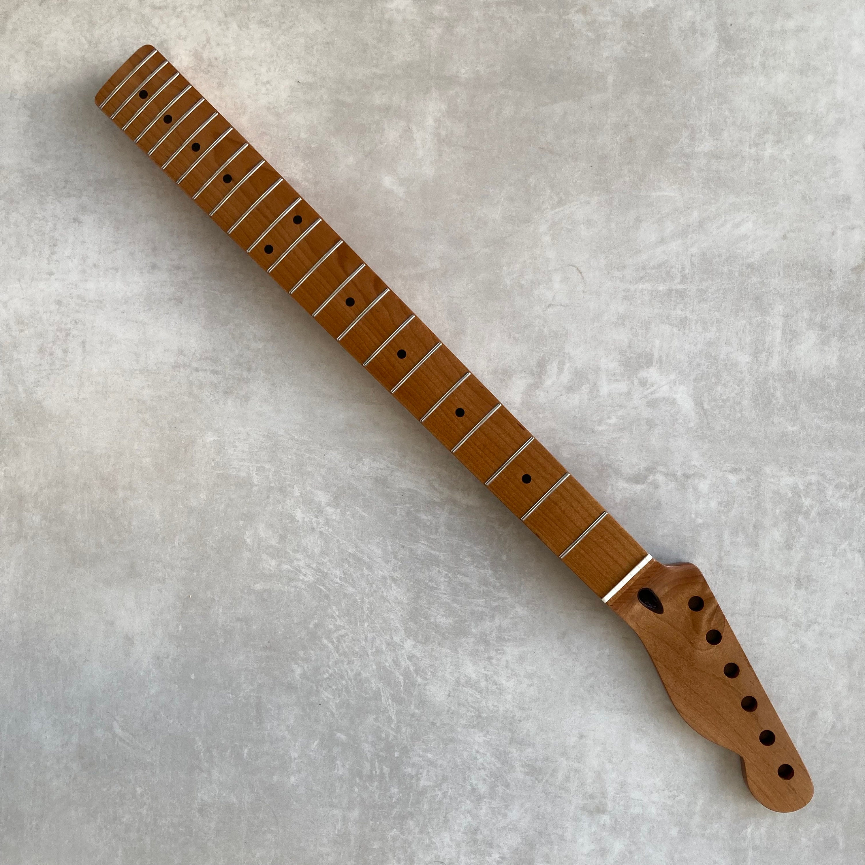 Roasted Maple Telecaster Neck - Nitro Satin - Headstock Adjusted Dual ...