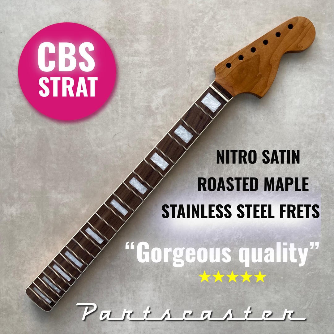 Cbs-style Roasted Maple Stratocaster Neck - Rosewood Fretboard - Nitro ...