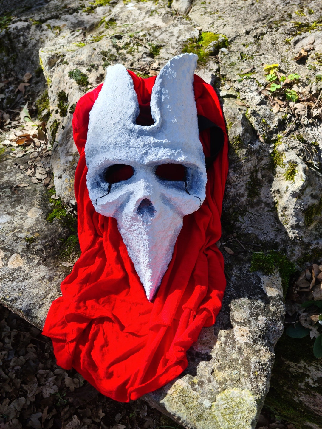 Macabre Skull Cardinal Wizard Mask - Etsy