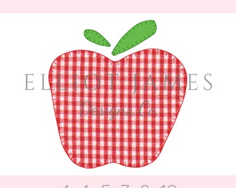 ABC Apple Back to School First Day Blanket Stitch Applique Vintage ...