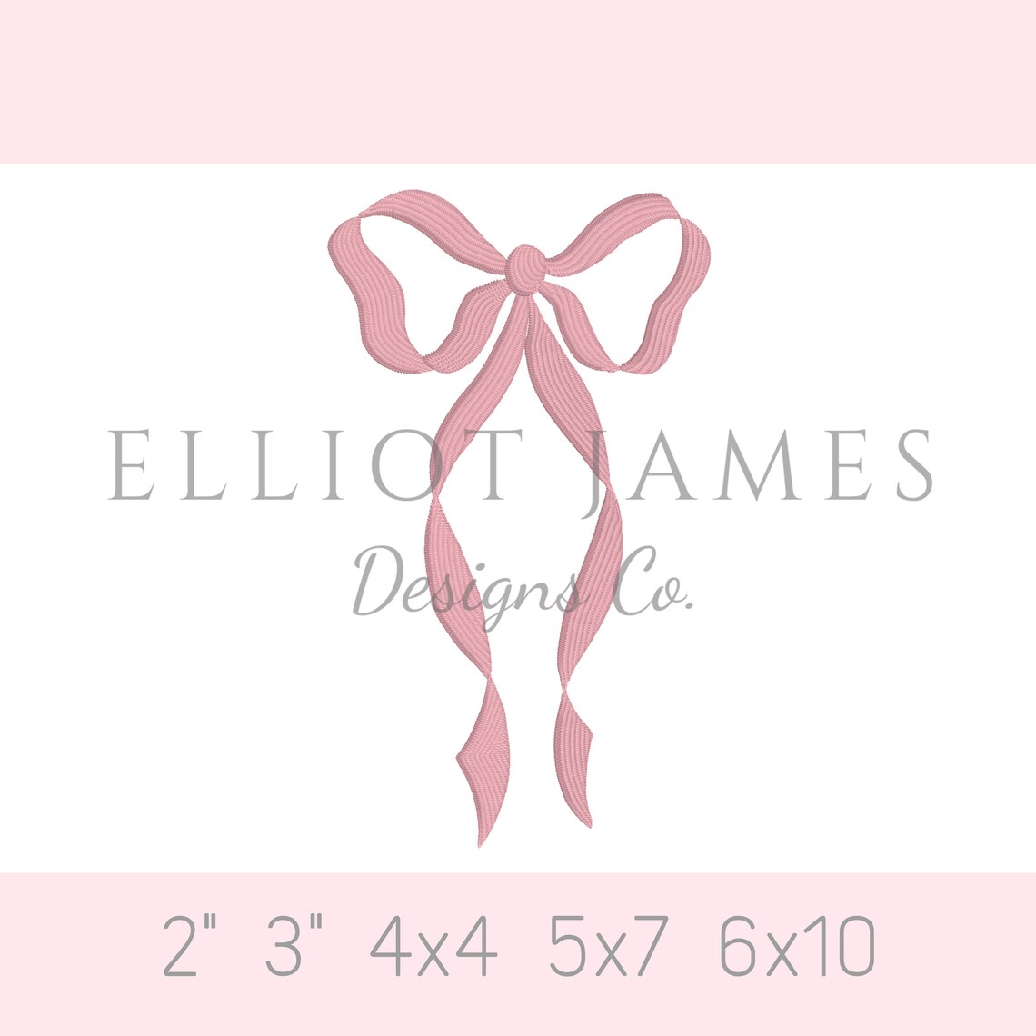 Heirloom Satin Bow With Long Tails Vintage Machine Embroidery Design - Etsy