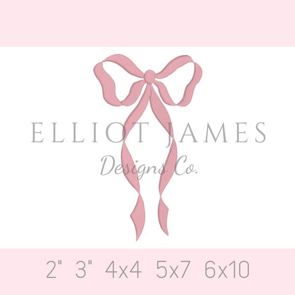 Vintage Embroidery Bow Design - Etsy