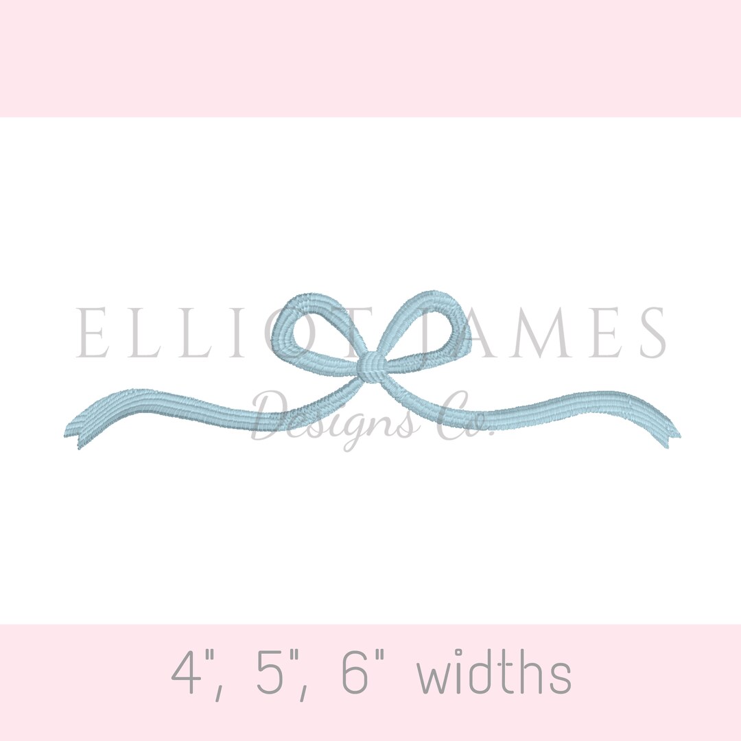 Satin Stitch Bow Vintage Stitch Machine Embroidery Design - Etsy