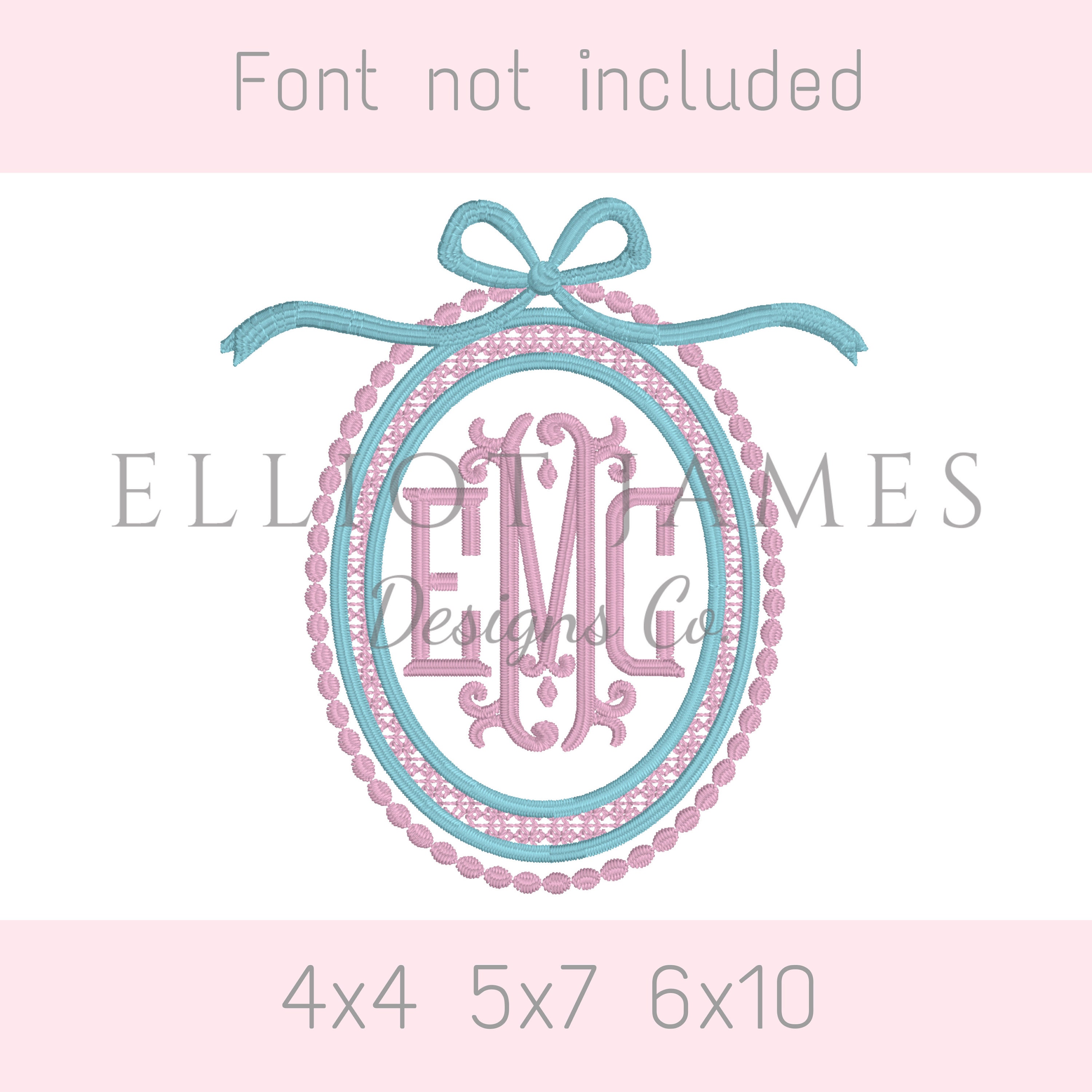 Bow Motif Frame Satin Stitch Heirloom Machine Embroidery Design - Etsy