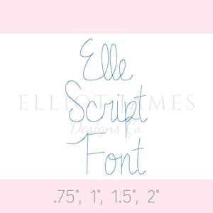 Elle Handwritten Script Bean Stitch Font Alaphabet With BX Format ...