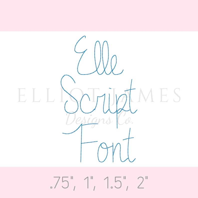 Elle Handwritten Script Bean Stitch Font Alaphabet With BX Format ...
