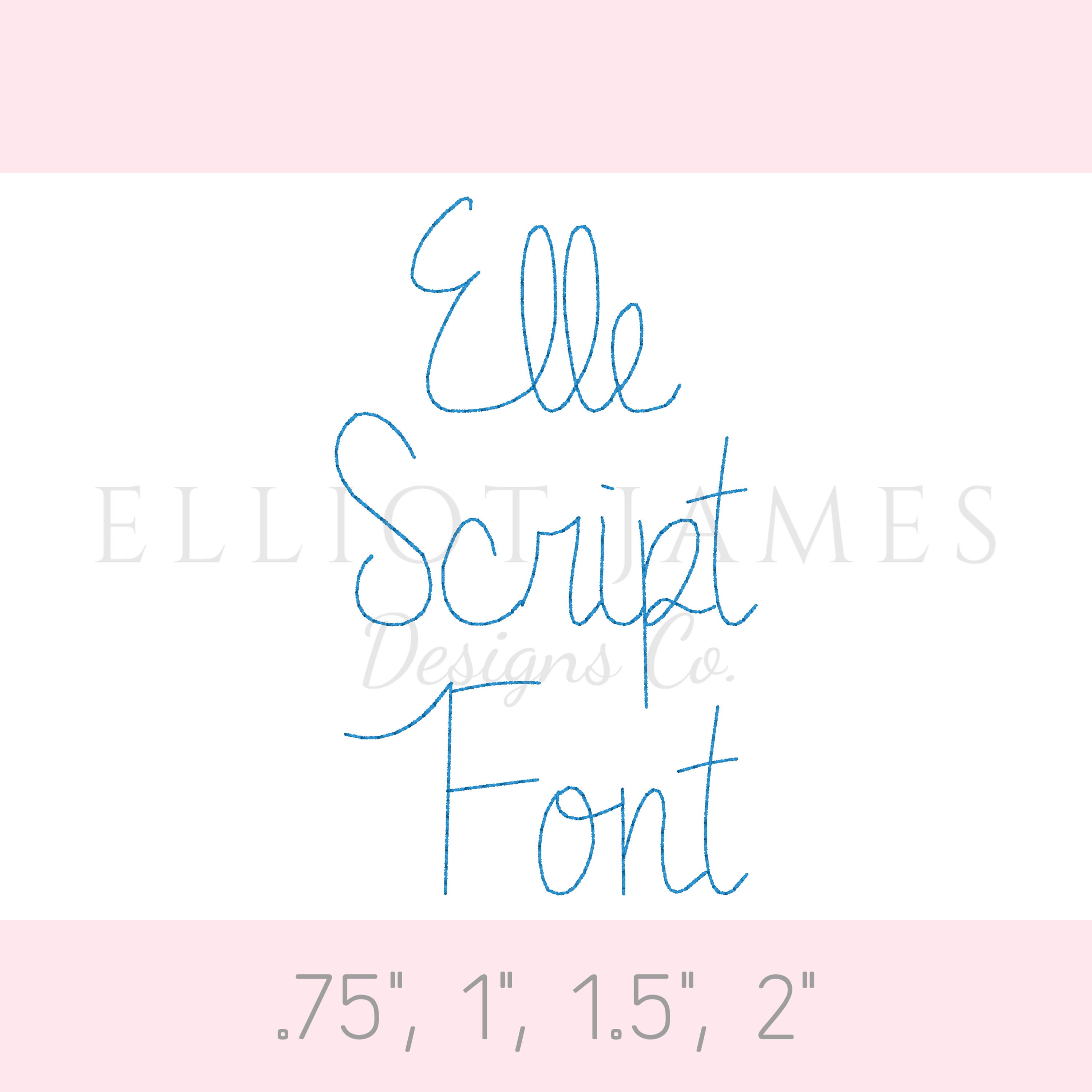 Elle Handwritten Script Bean Stitch Font Alaphabet With BX Format ...