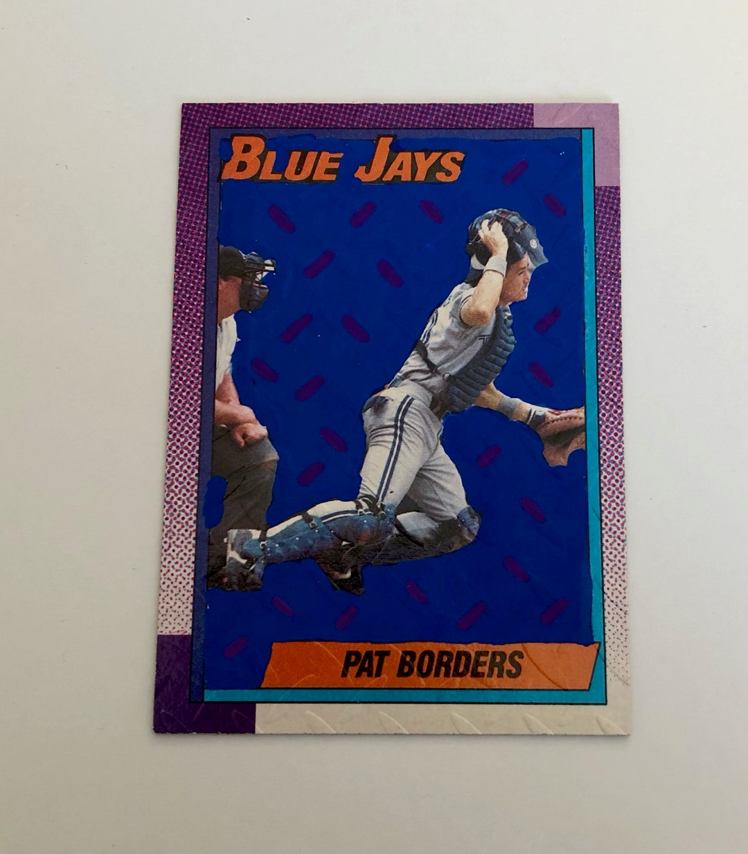 Pat Borders Custom Card Art: 1990 Topps #191 - Etsy