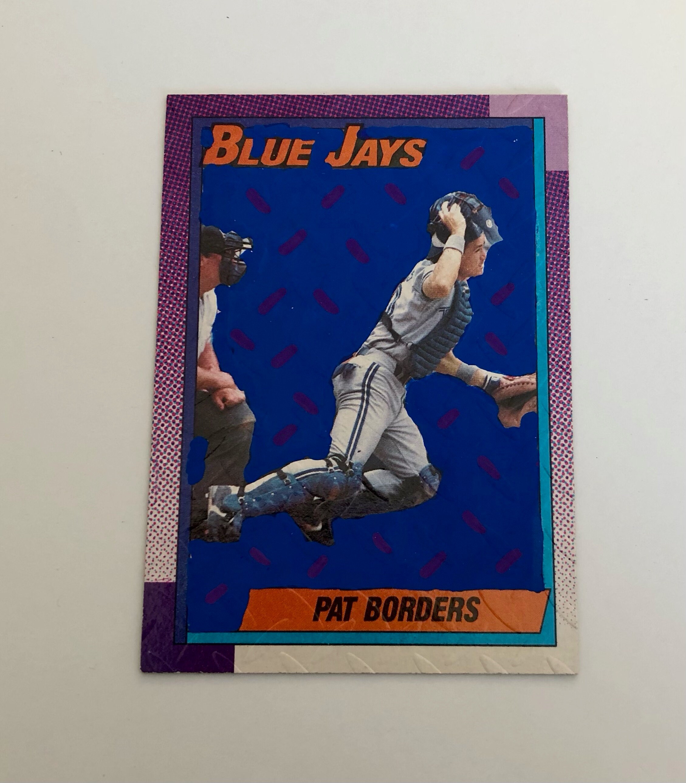 Pat Borders Custom Card Art: 1990 Topps #191 - Etsy