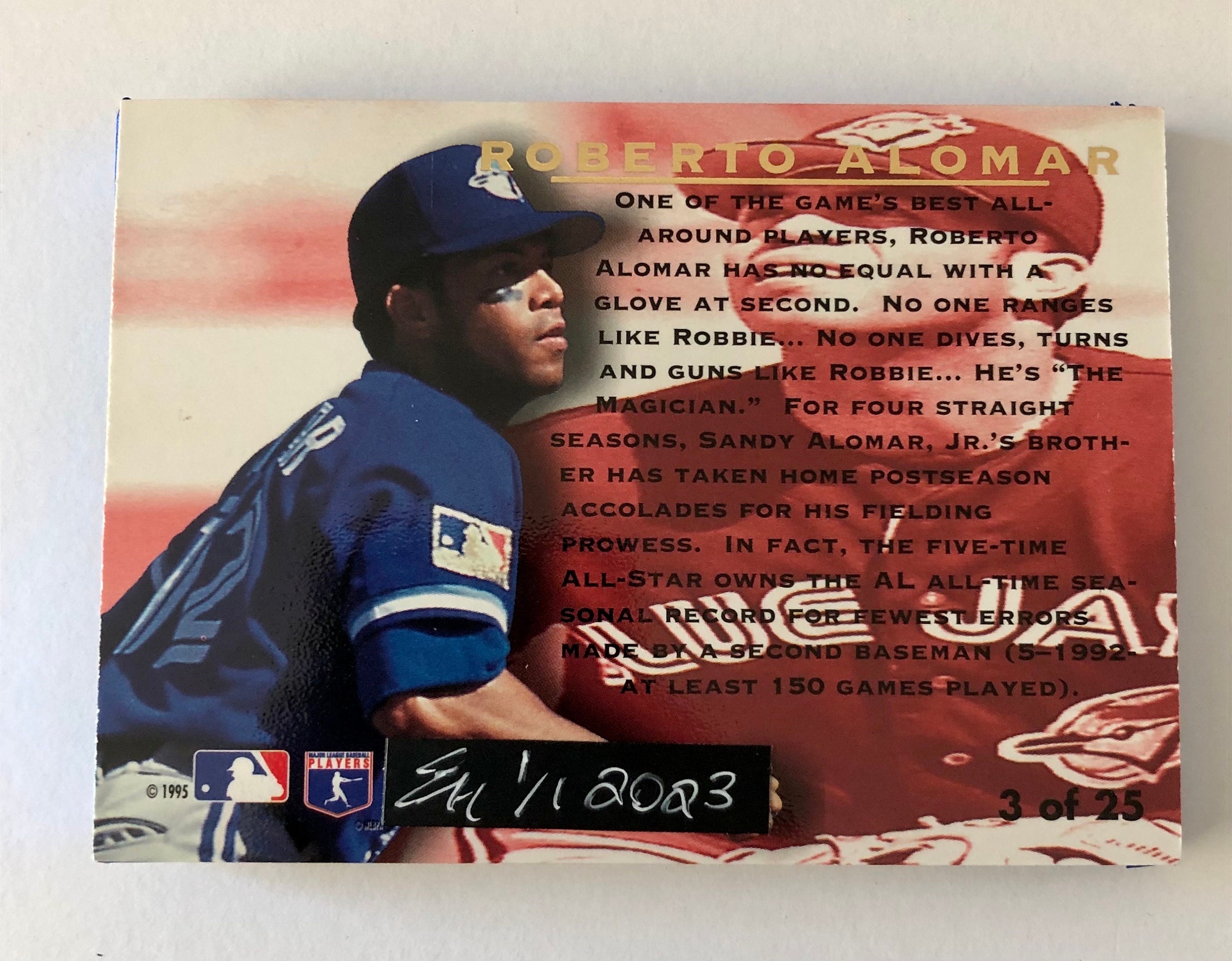 Roberto Alomar Custom Card Art: 1995 Fleer Ultra Award Winner #3 - Etsy