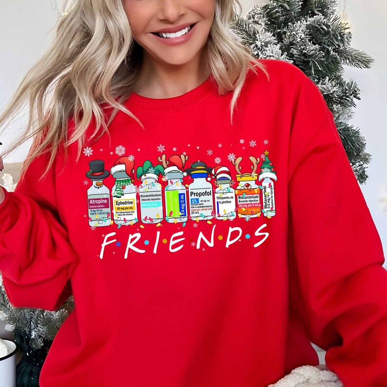 Nurse Friends ICU Crew Christmas Sweatshirt, Funny Icu Nurse T Shirt ...