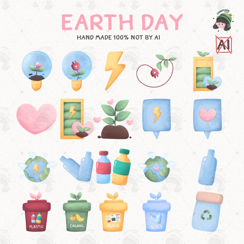 Bundle Earth Day Clipart, Environment Clipart, Eco Clipart, Go Green ...