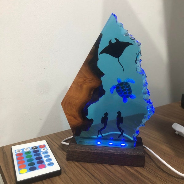Epoxy Resin Lamp - Etsy