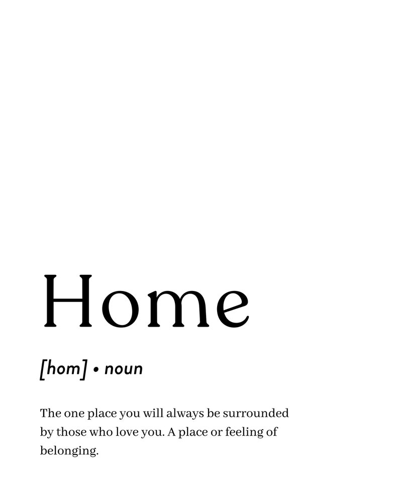 Home Noun Digital Print - Etsy