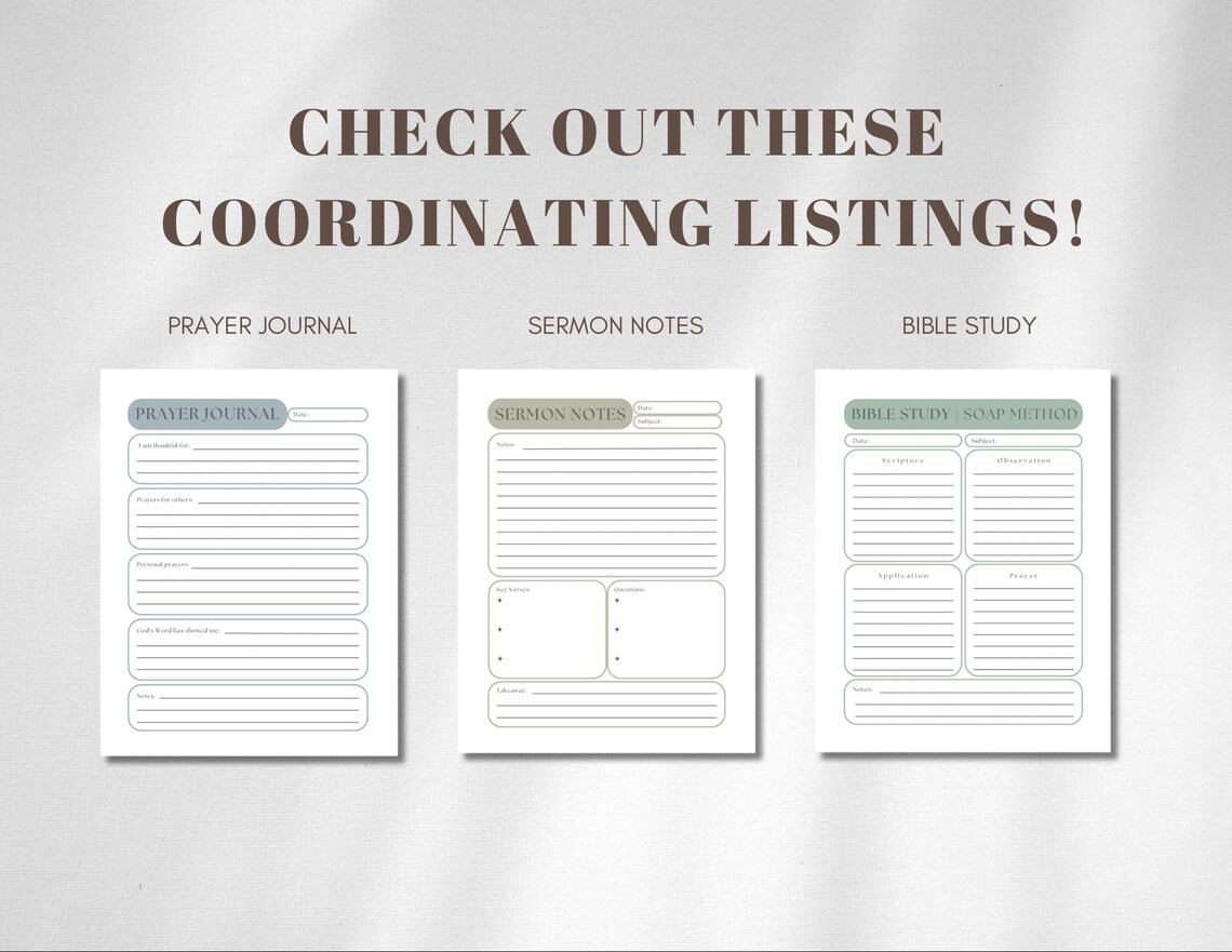 Bible Reading Tracker Printable Template | Bible Study | Sermon Notes ...