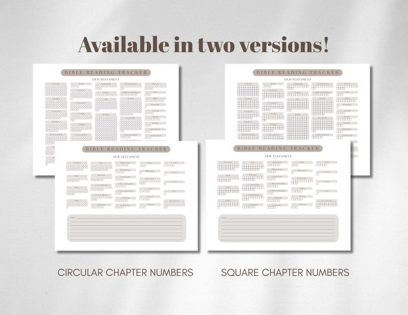 Bible Reading Tracker Printable Template | Bible Study | Sermon Notes ...