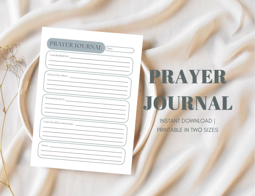Prayer Journal Template Printable | Daily Prayer Journal | Bible Study ...