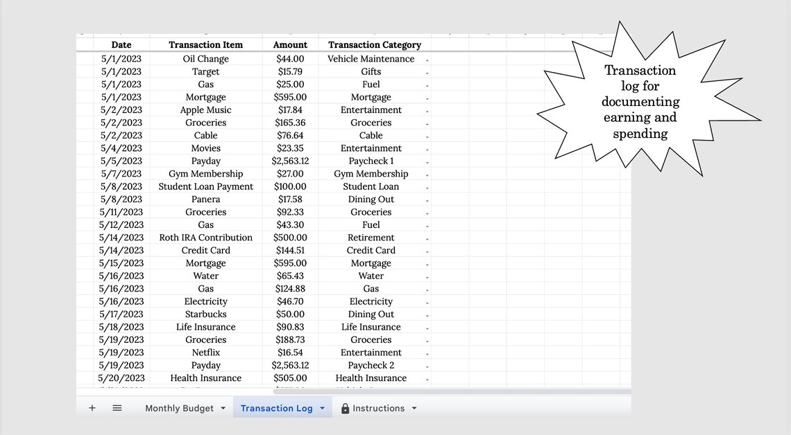 Monthly Budget Template Google Sheets Budget Planner Instant Download ...
