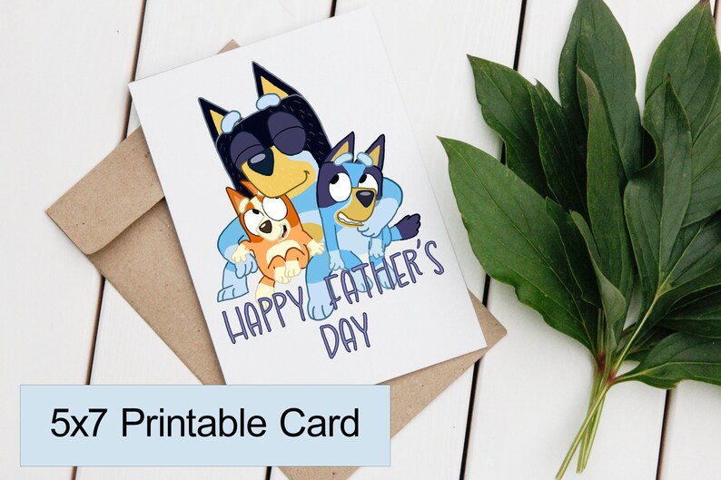 Bluey Bluey Card Digital Download Printable Bluey - Etsy