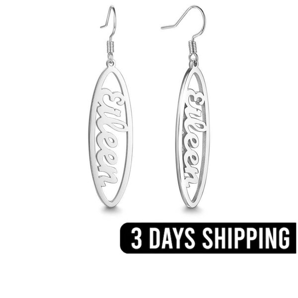 Custom Name Earrings - Etsy