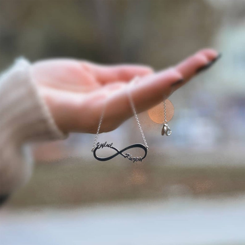 Custom Infinity Name Necklace , Handmade Multiple Name Necklace ...