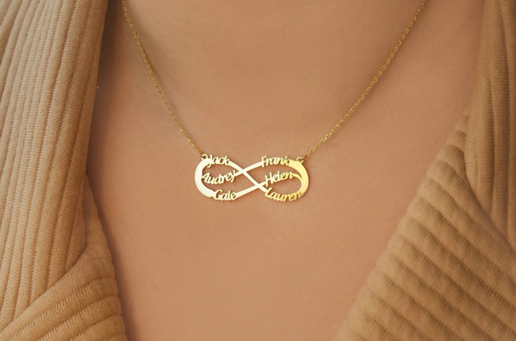 Personalized Infinity Necklaces , Custom Infinity Name Necklace ...