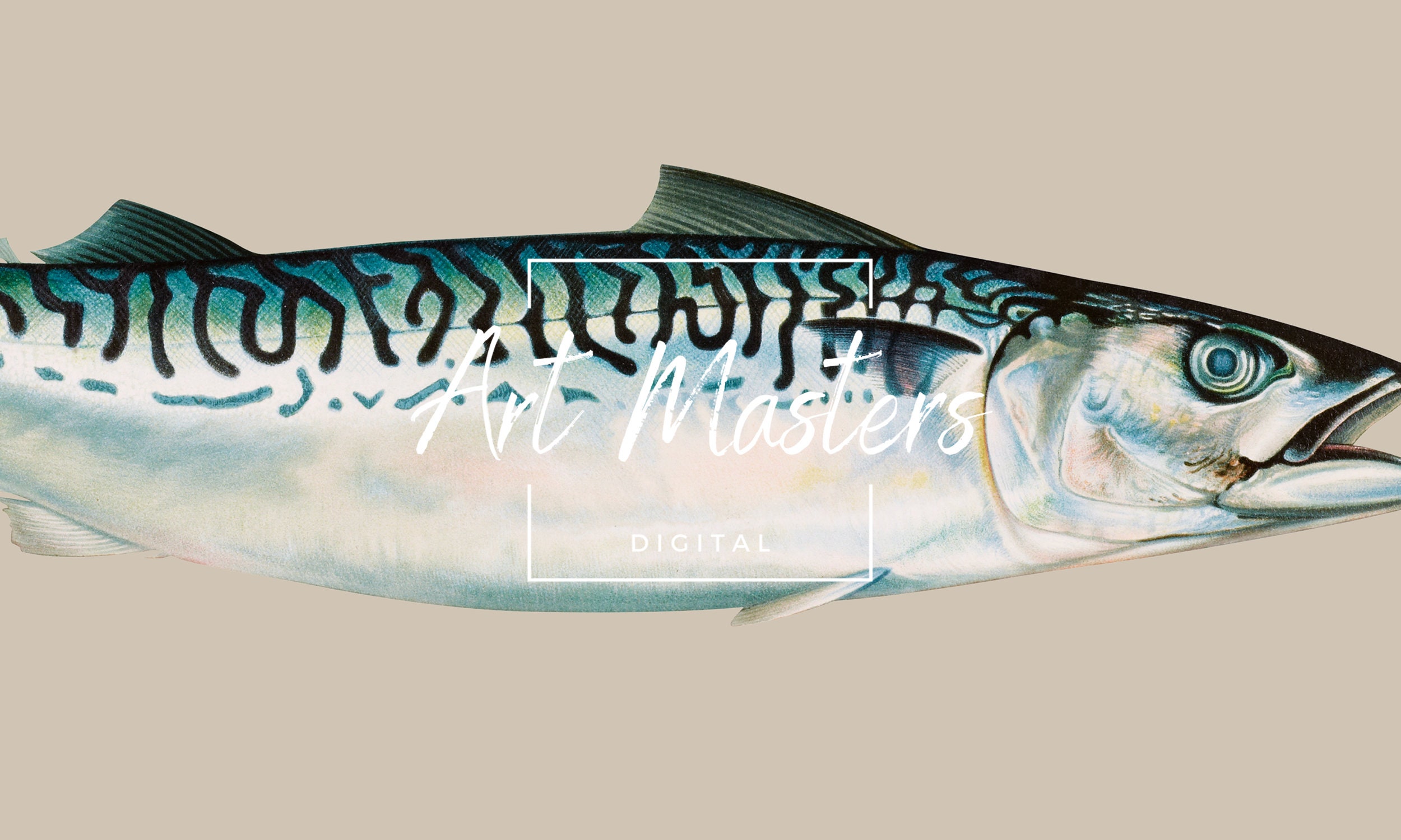 Neutral Fishing Prints Set 6 Fish Prints Fishing Print Set - Etsy