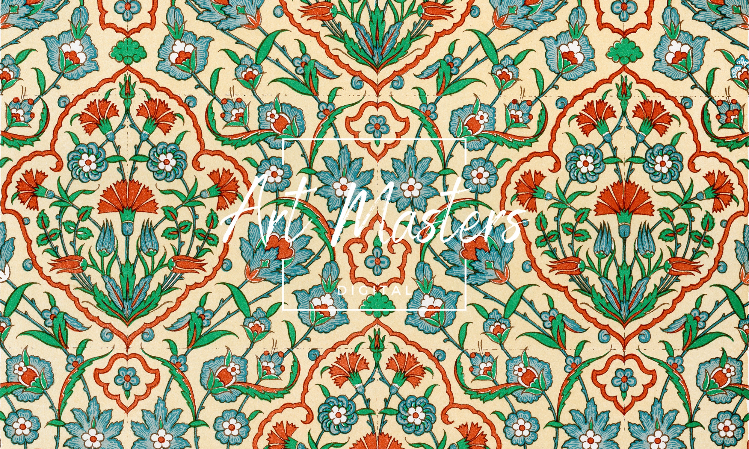 Islamic Pattern Gallery Wall Set, Vintage Pattern Wall Art, Arabic Art ...