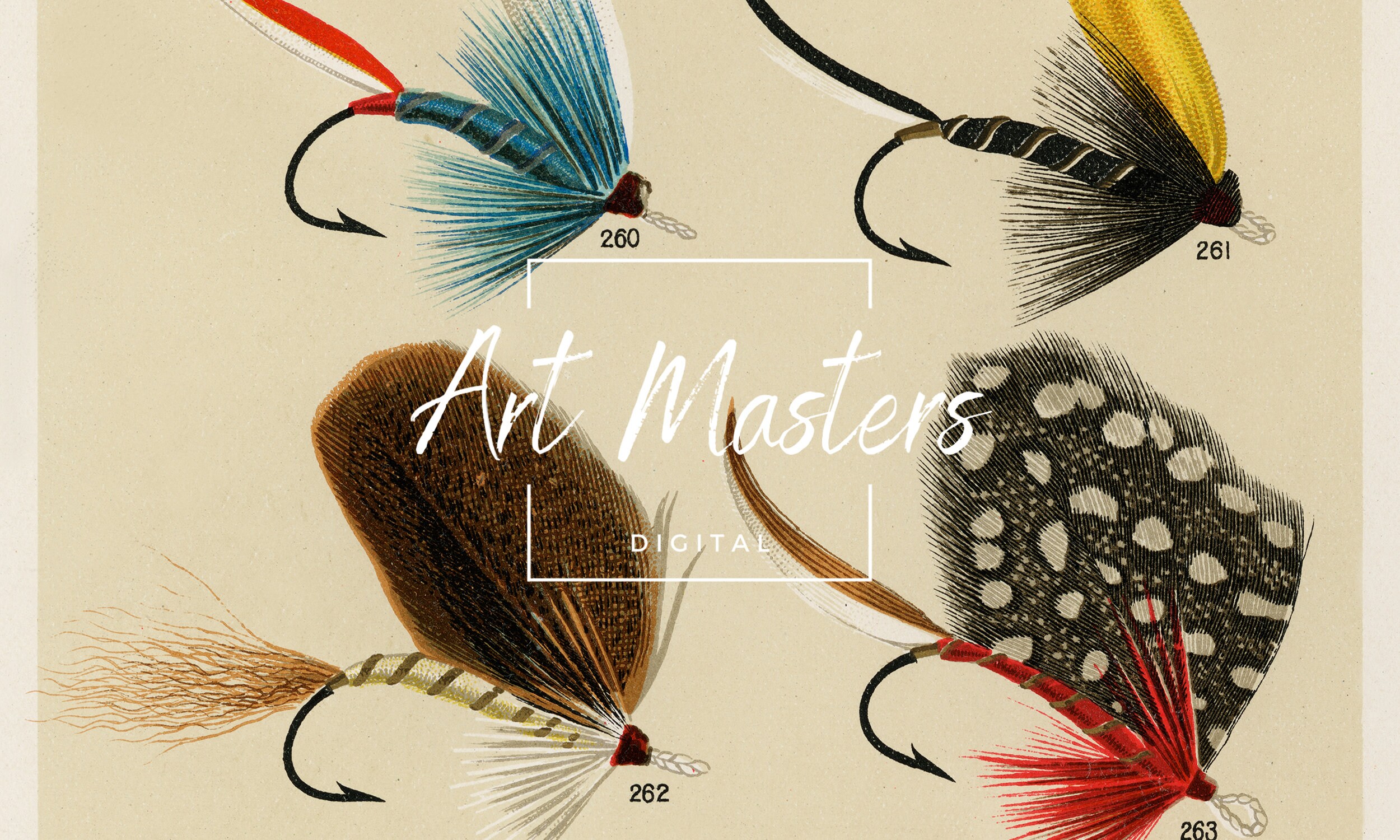 Fly Fishing Gallery Wall Set, Vintage Fishing Wall Art, Men's Decor ...