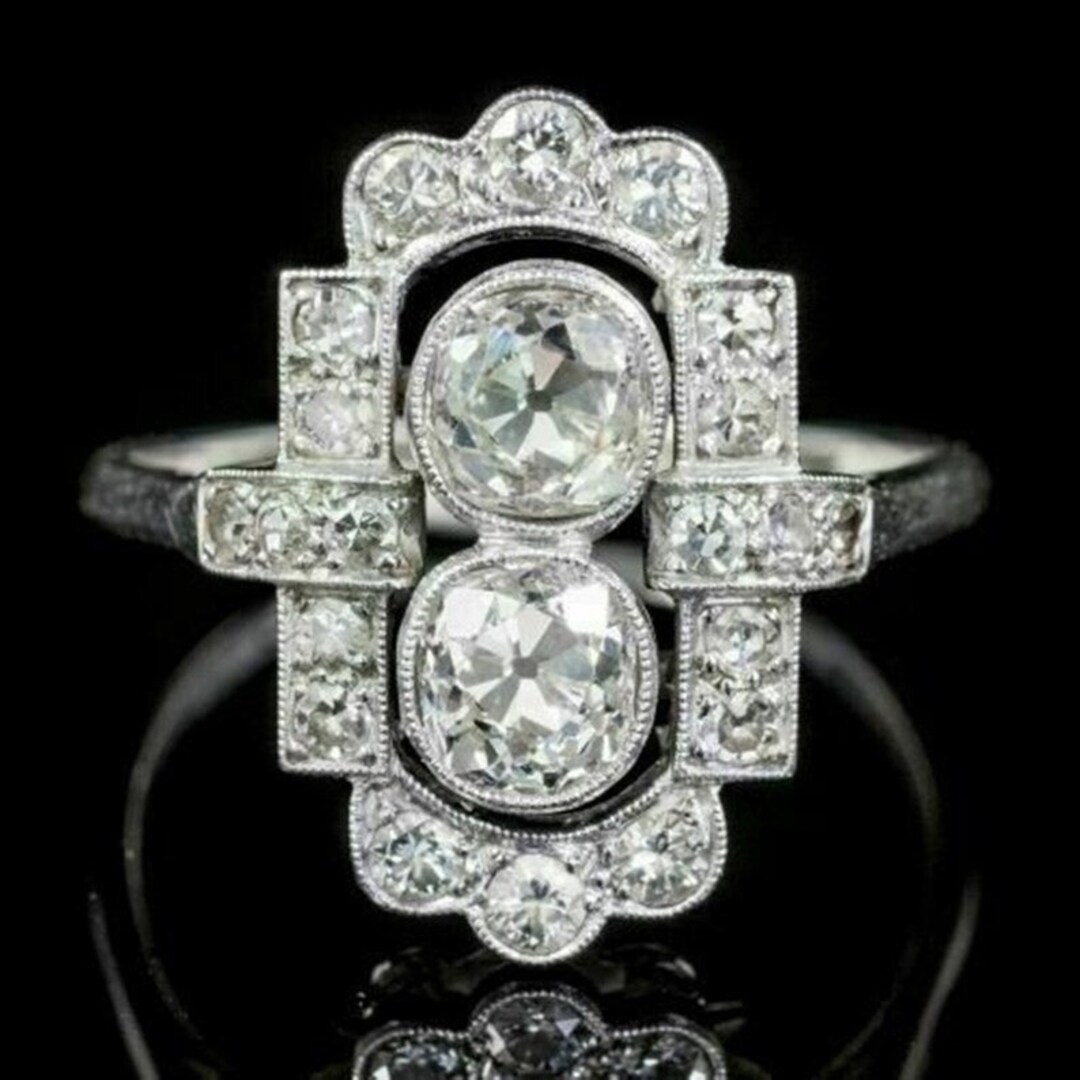 1920s Old European Cut Diamond Ring: Antique Bezel Set Engagement Ring ...