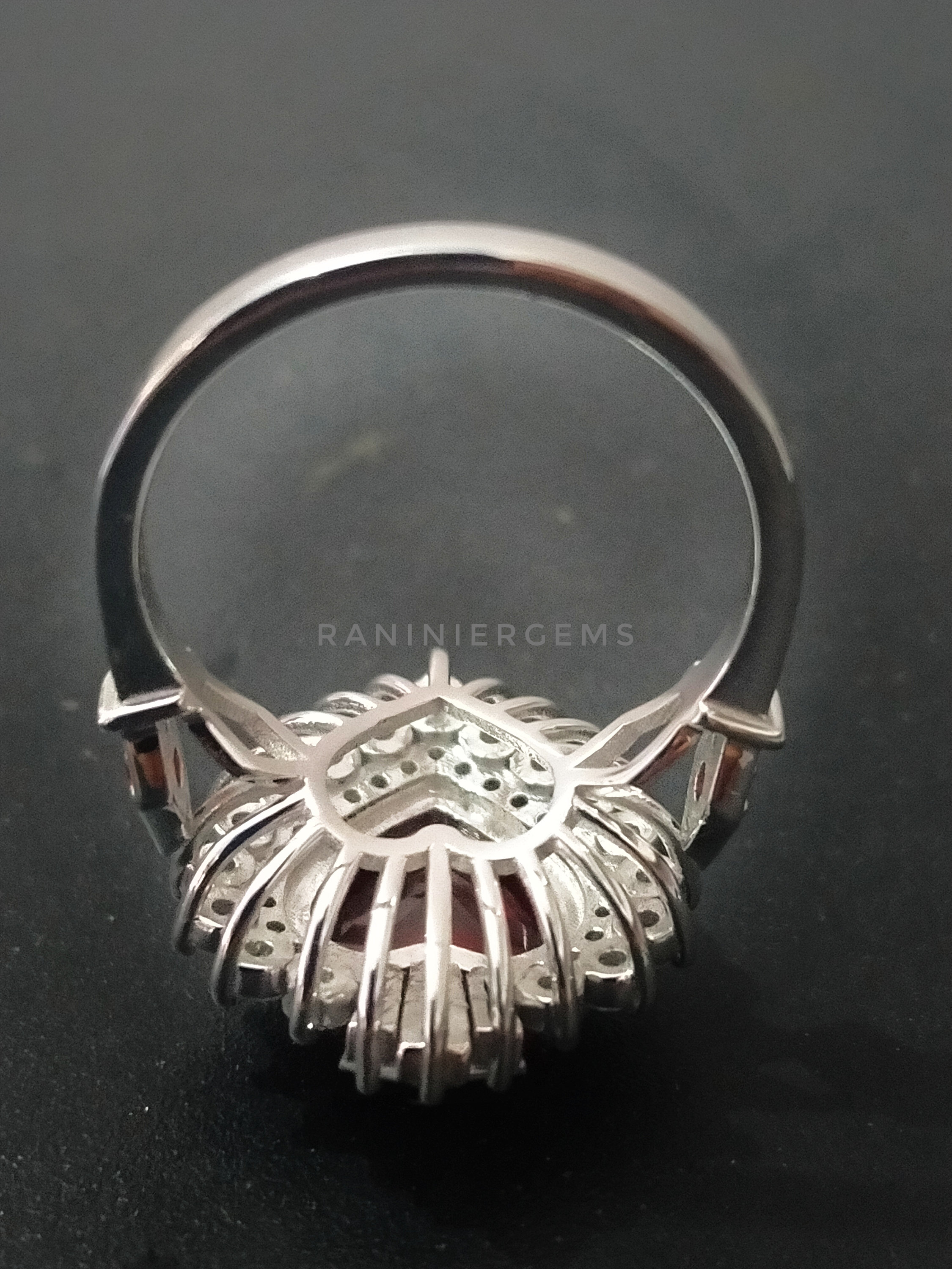 Circa 1920's Antique Ring, Red Heart Cut Diamond,anniversary Gift Ring ...