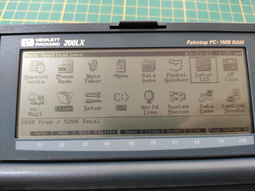 HP 200LX Palmtop PC 1mb RAM - Etsy