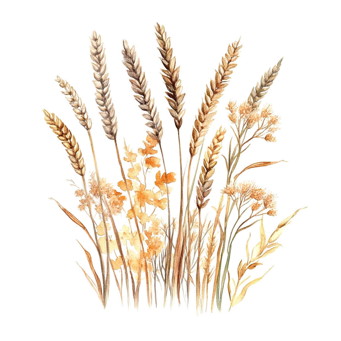 11 Boho Wheat Barley Stalks, Wheat Wall Art, High Quality JPG/PNG ...