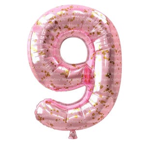 10 Balloon Numbers Clipart, Pink Party Numbers, Digital Clipart ...