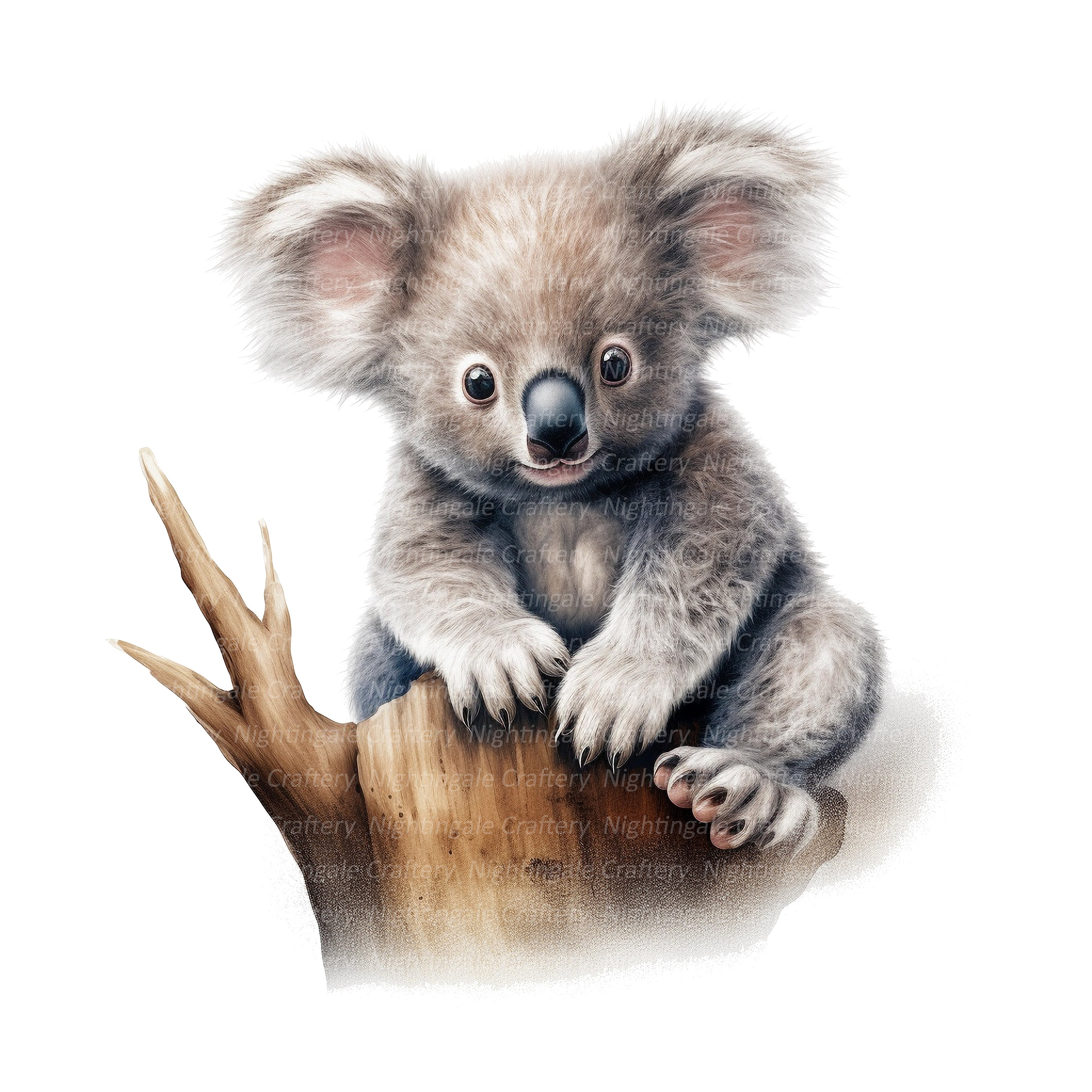 10 Koala Baby Clipart, Koala Bear Clipart, Printable Watercolor Clipart ...