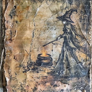 18 Witch and Witchcraft Background, 12 X 12 Digital Paper Pack, Junk ...