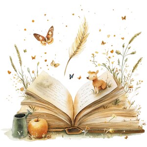 7 Fairy Storybook, Fairy Tales Clipart, Printable Watercolor Clipart ...