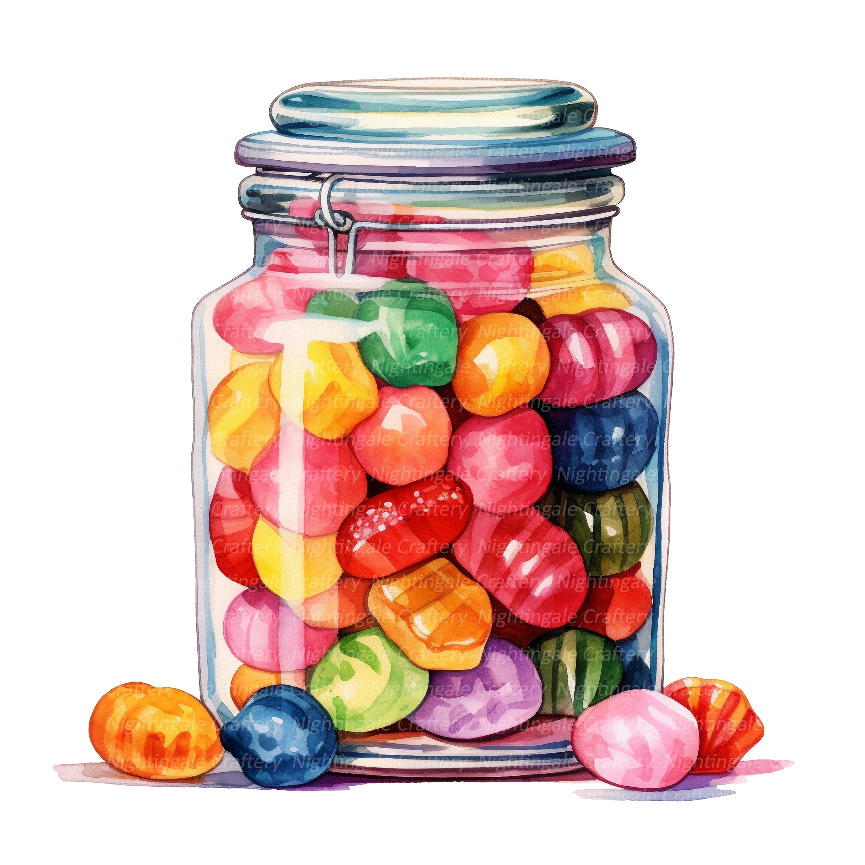 Vintage Candy Jar Clip Art