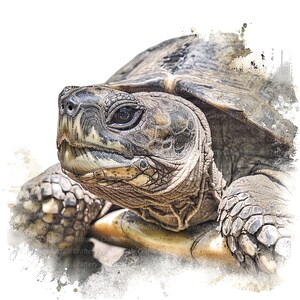 10 Old Turtle Clipart, Vintage Turtle, Printable Watercolor Clipart ...