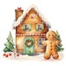 12 Gingerbread House and Man Clipart, Christmas Clipart, Printable ...