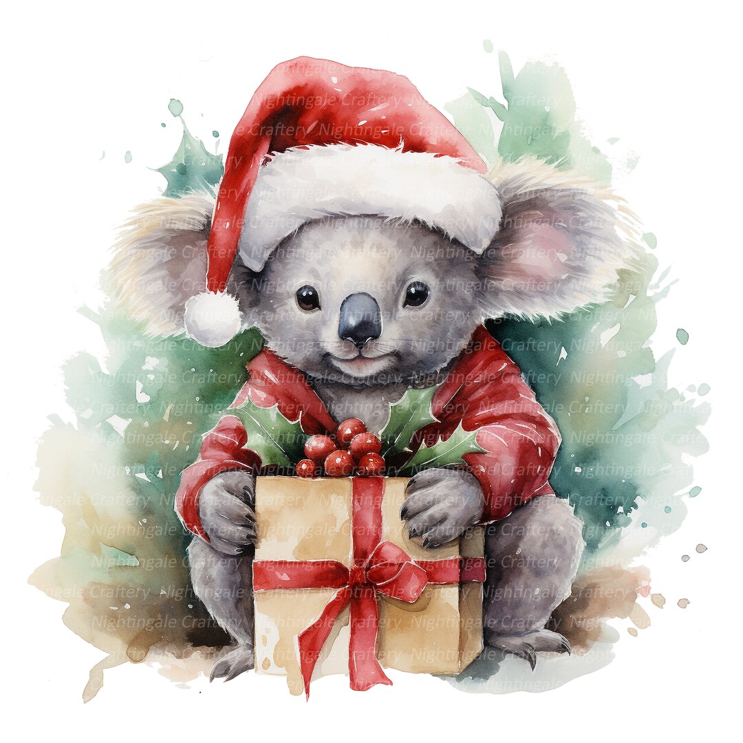 11 Christmas Koala Clipart Koala Bear Clipart Printable - Etsy