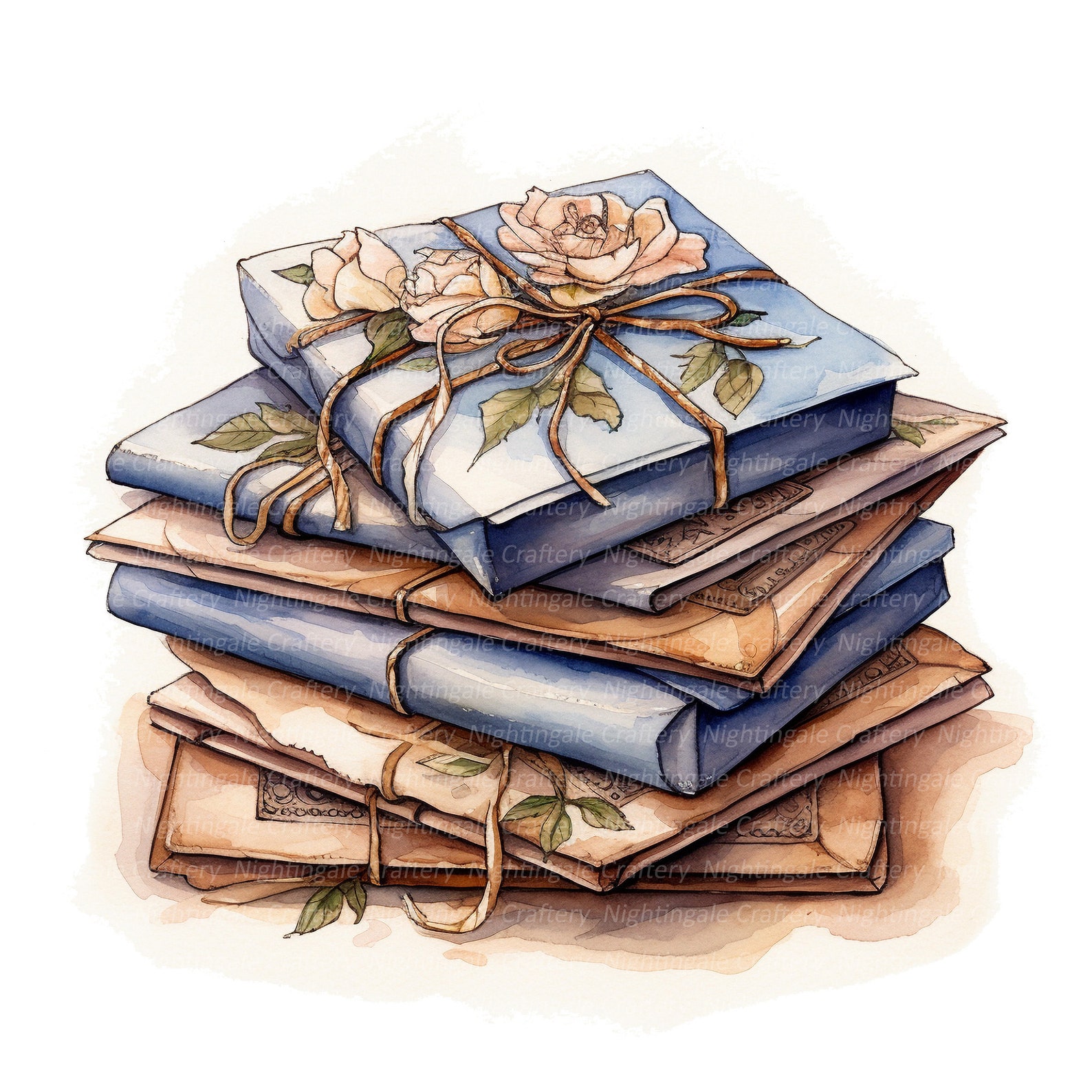 10 Stack of Envelopes Clipart, Vintage Envelope, Printable Watercolor ...