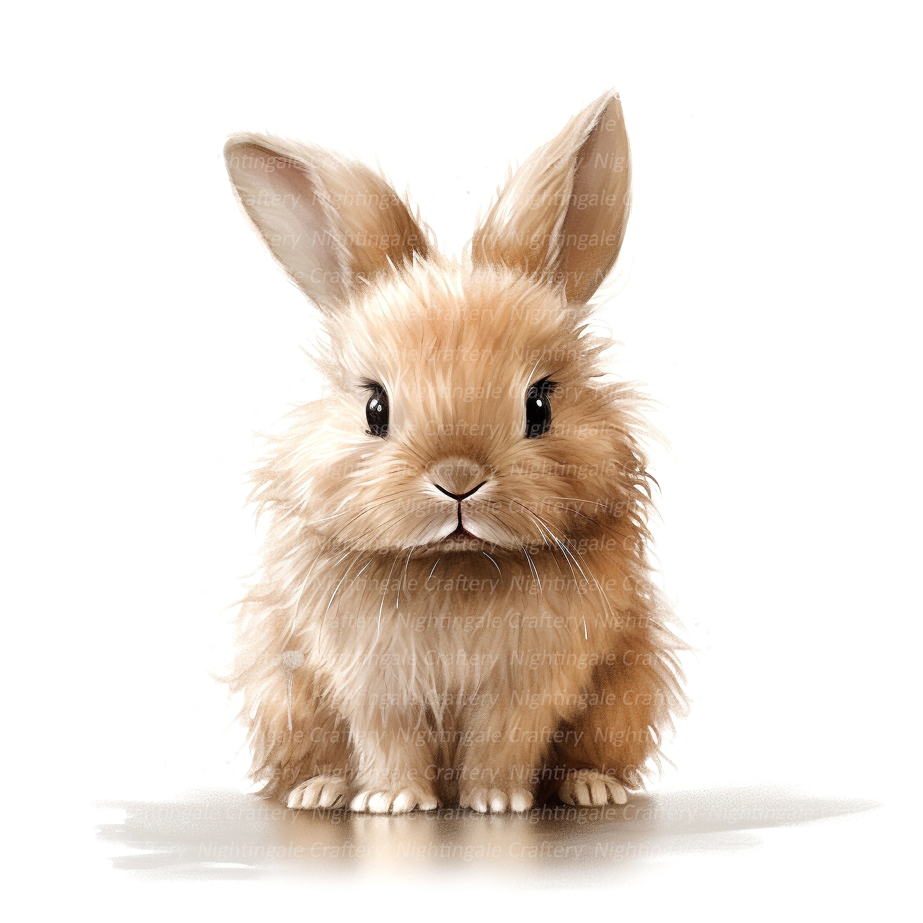 10 Sad Bunny Clipart Fluffy Rabbit Clipart Printable - Etsy UK