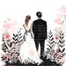 12 Abstract Wedding Couple Clipart, Printable Watercolor Clipart, High ...