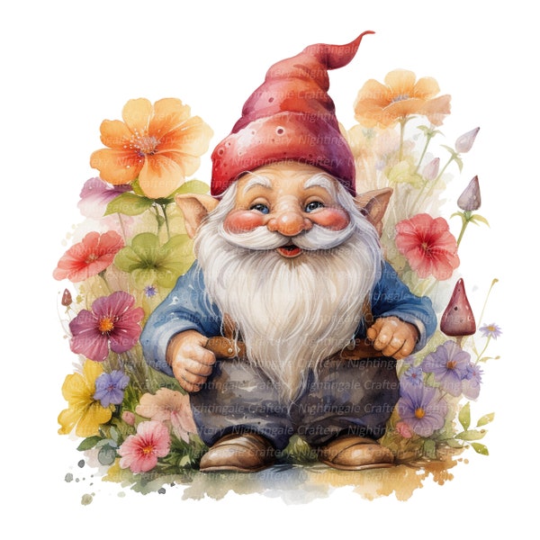 Gnome Clipart - Etsy