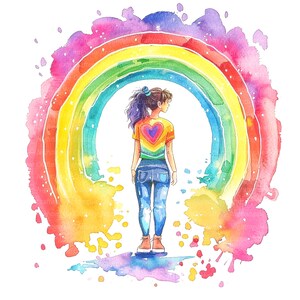 12 Love Clipart, Pride Month, Gay, LGBTQ Print, Printable Watercolor ...