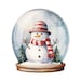 12 Snowman Christmas Snow Globe Clipart, Christmas Snowglobe, Christmas ...
