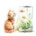 14 Kitten and Aquarium Clipart, Cat Clipart, Printable Watercolor ...
