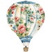 12 Hot Air Balloon Clipart, Floral Vintage Balloon, Printable ...